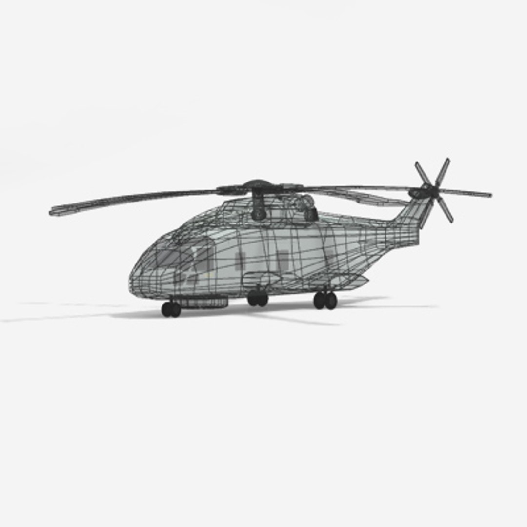 3d Eh101 Merlin Helicopter Model