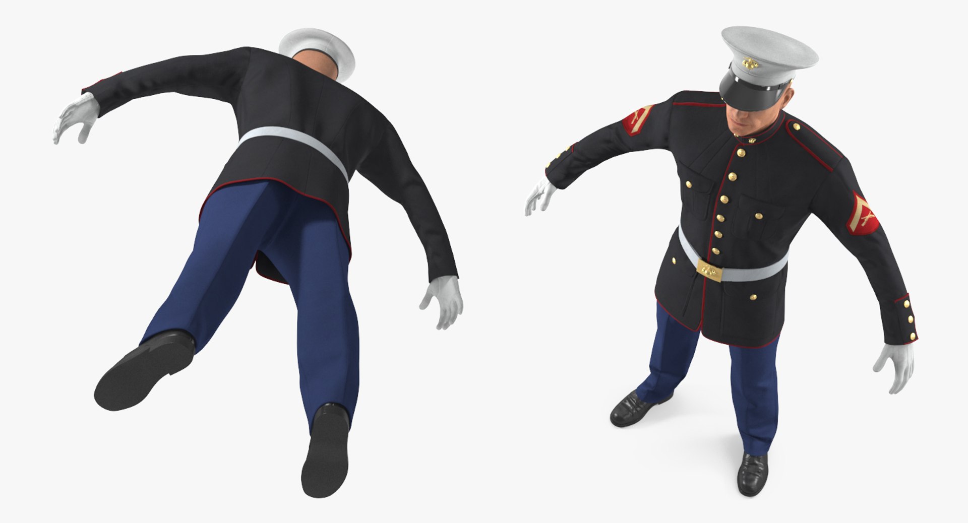 3D Marine Corps Soldier Parade Model - TurboSquid 1178418