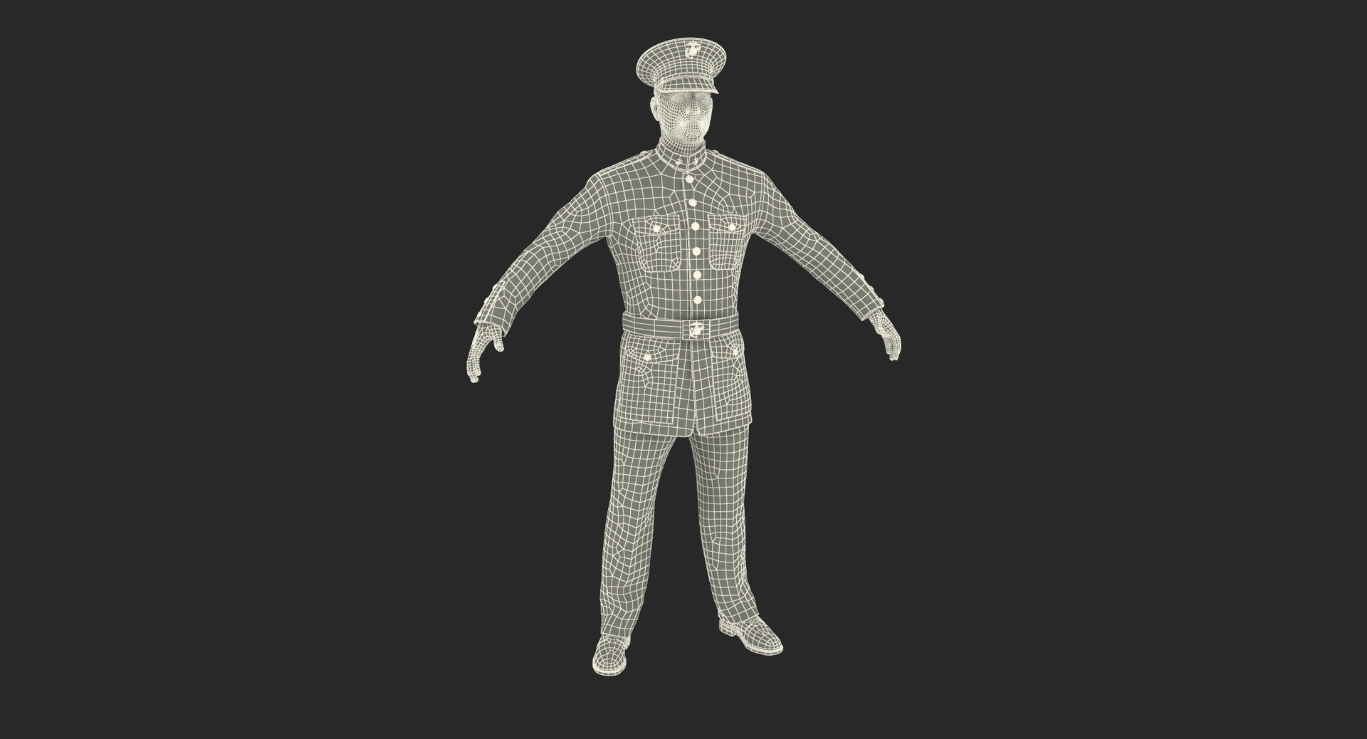 3D Marine Corps Soldier Parade Model - TurboSquid 1178418