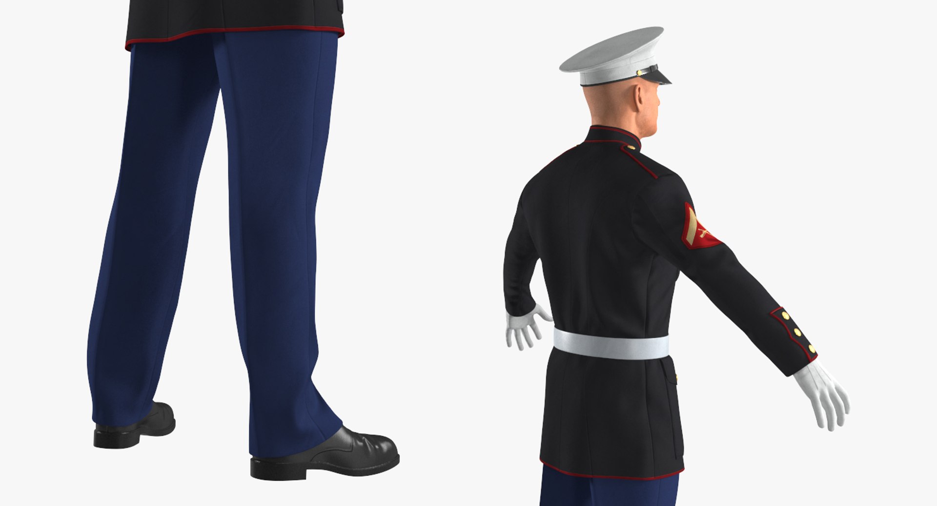 3D Marine Corps Soldier Parade Model - TurboSquid 1178418