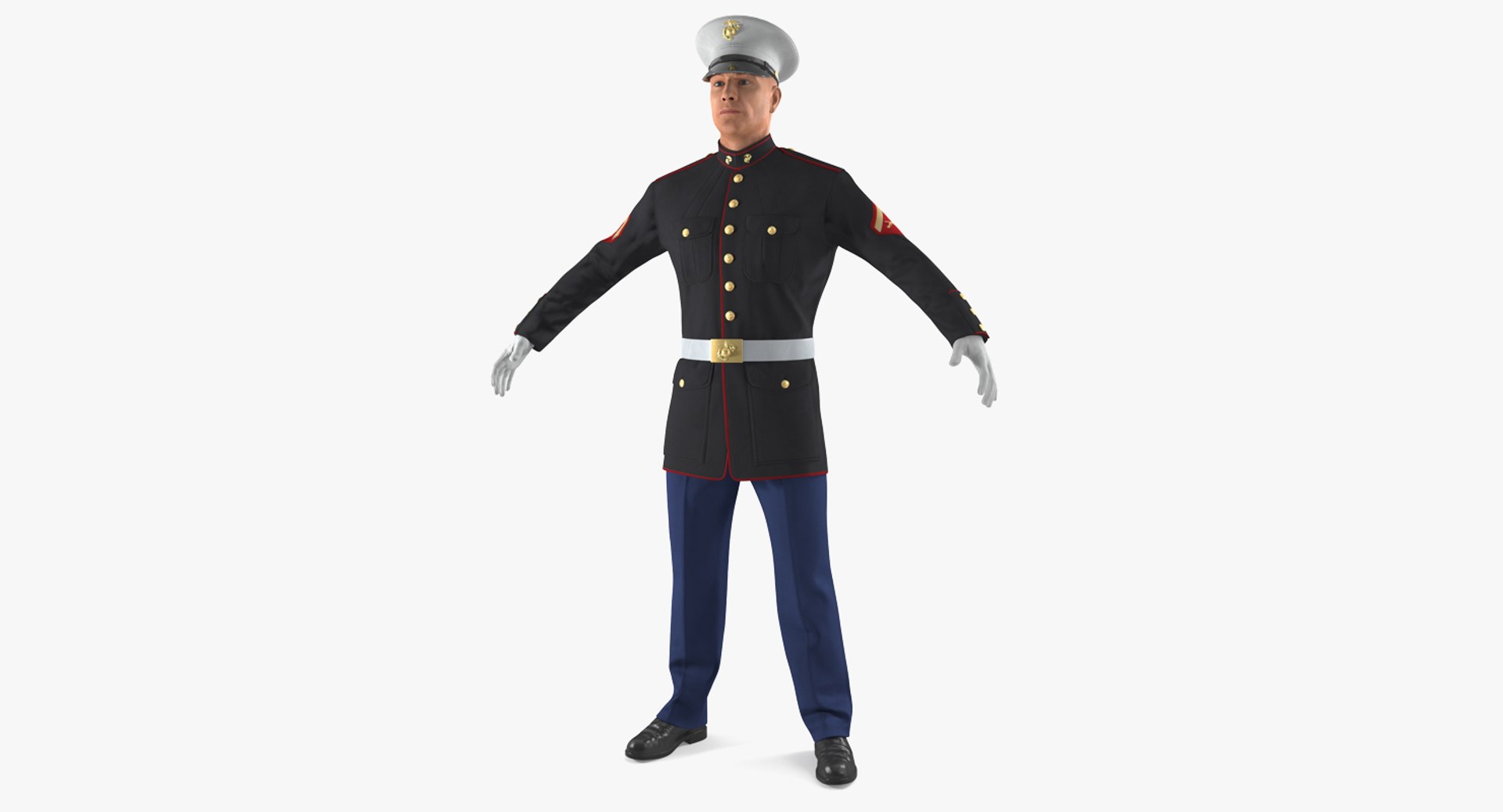 3D marine corps soldier parade model - TurboSquid 1178418