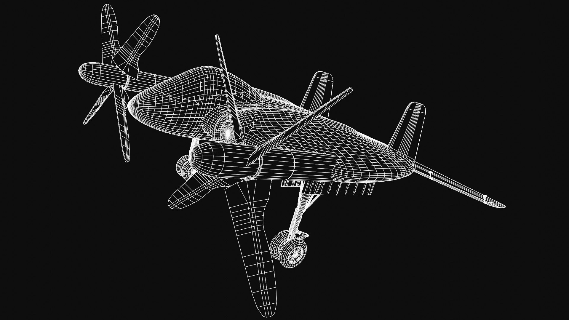 Vought V-173 Xf5u-1 3d Model