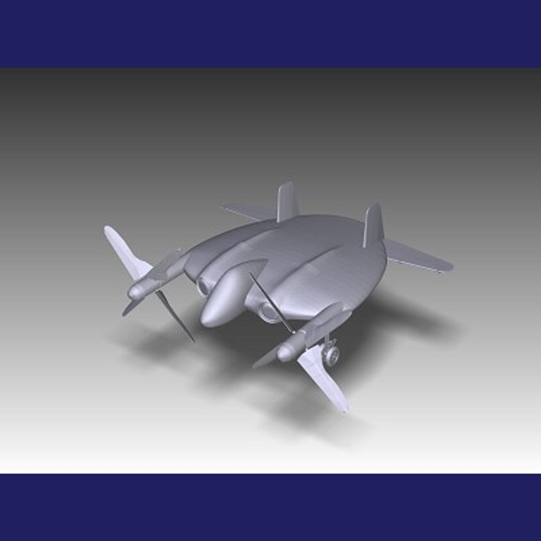 Vought V-173 Xf5u-1 3d Model