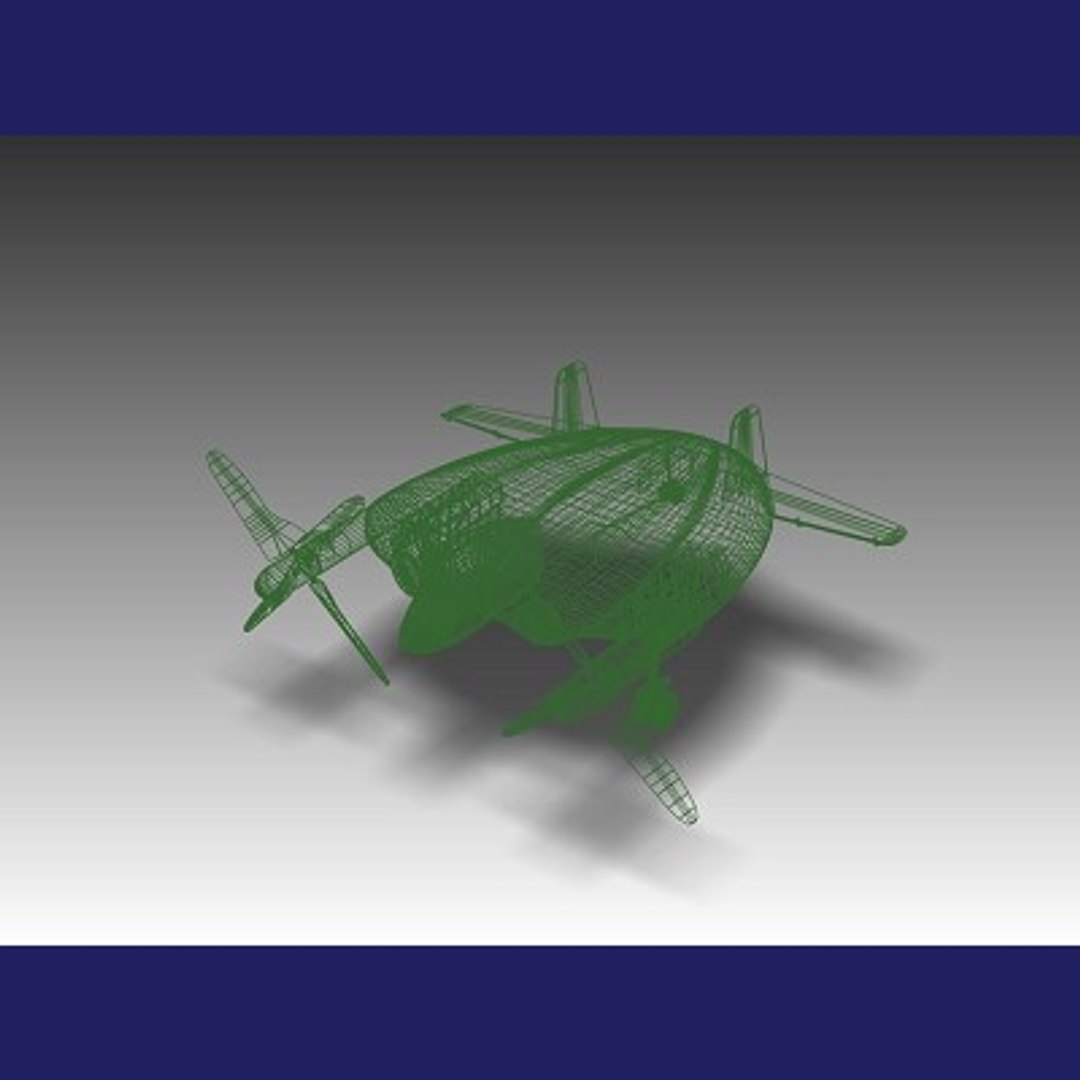 Vought V-173 Xf5u-1 3d Model