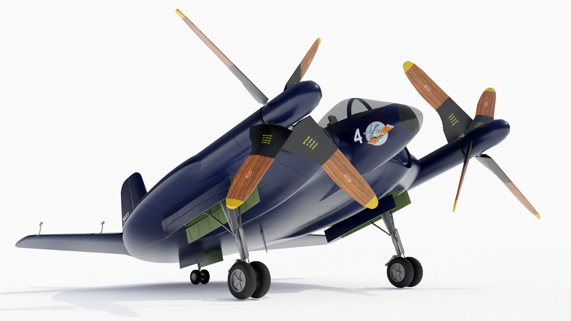 Vought V-173 Xf5u-1 3d Model