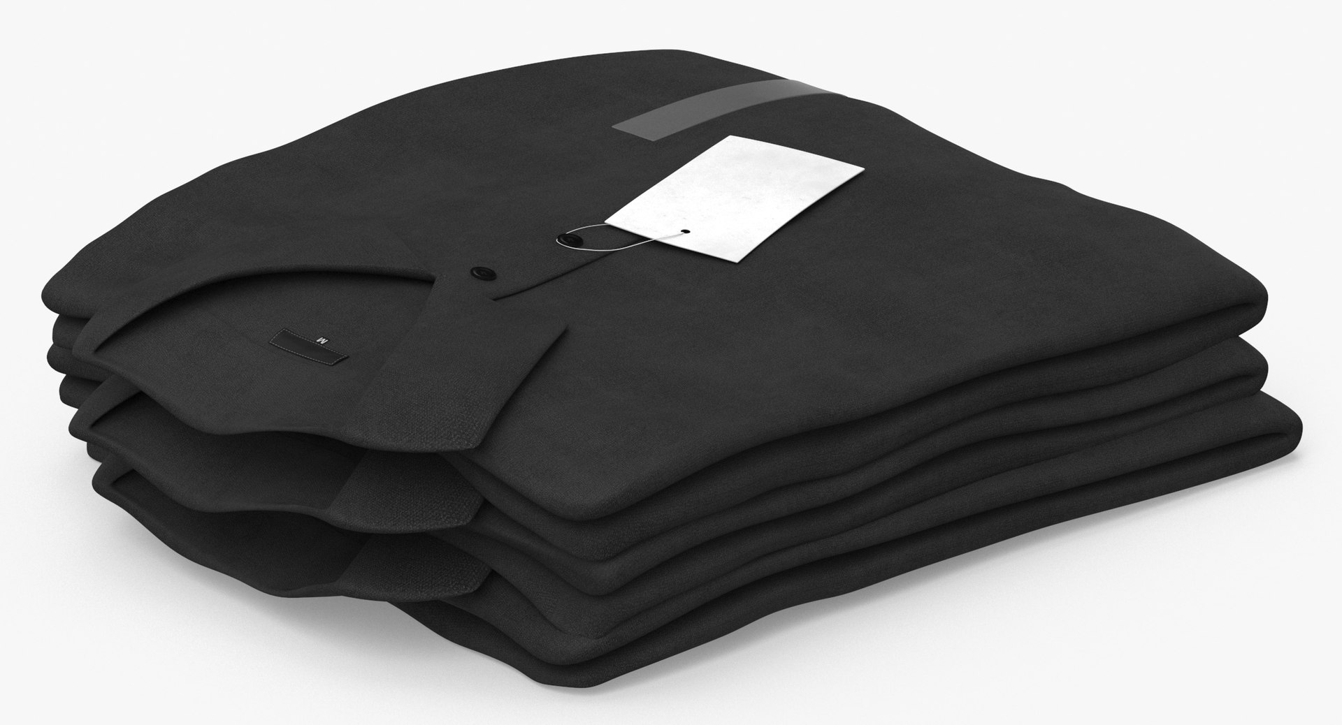 3D Folded Polo Shirt 3 Pile Color Variations - TurboSquid 2053296