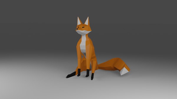 3D Low poly Fox - TurboSquid 2012571