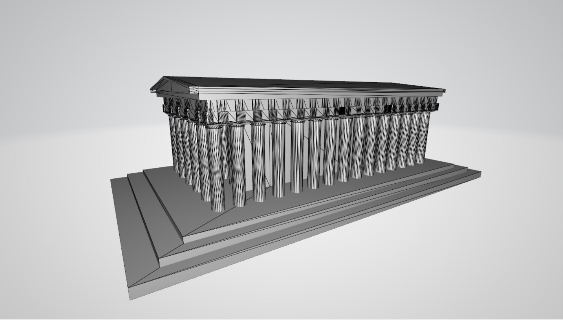 3D Peripteros Temple 6X15 Column - TurboSquid 1907674