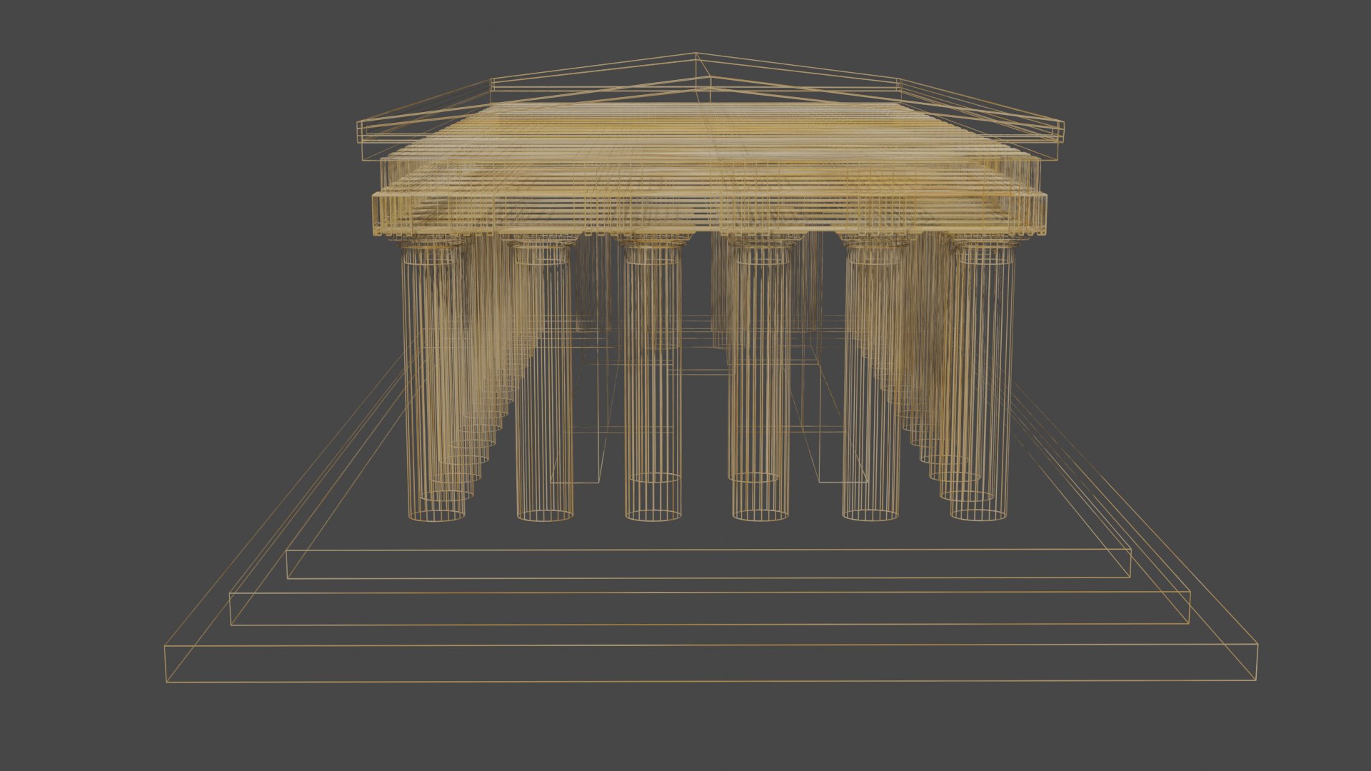 3D Peripteros Temple 6X15 Column - TurboSquid 1907674
