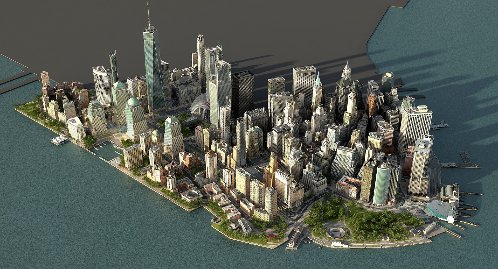 3D Manhattan Lower 2 3 Model - TurboSquid 1331766