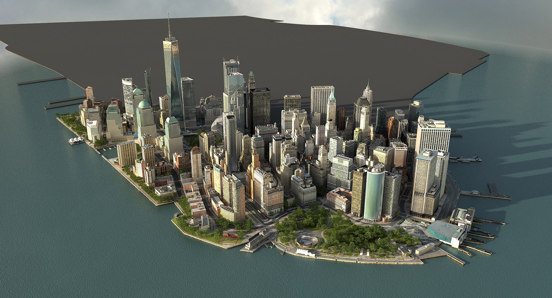 3D Manhattan Lower 2 3 Model - TurboSquid 1331766