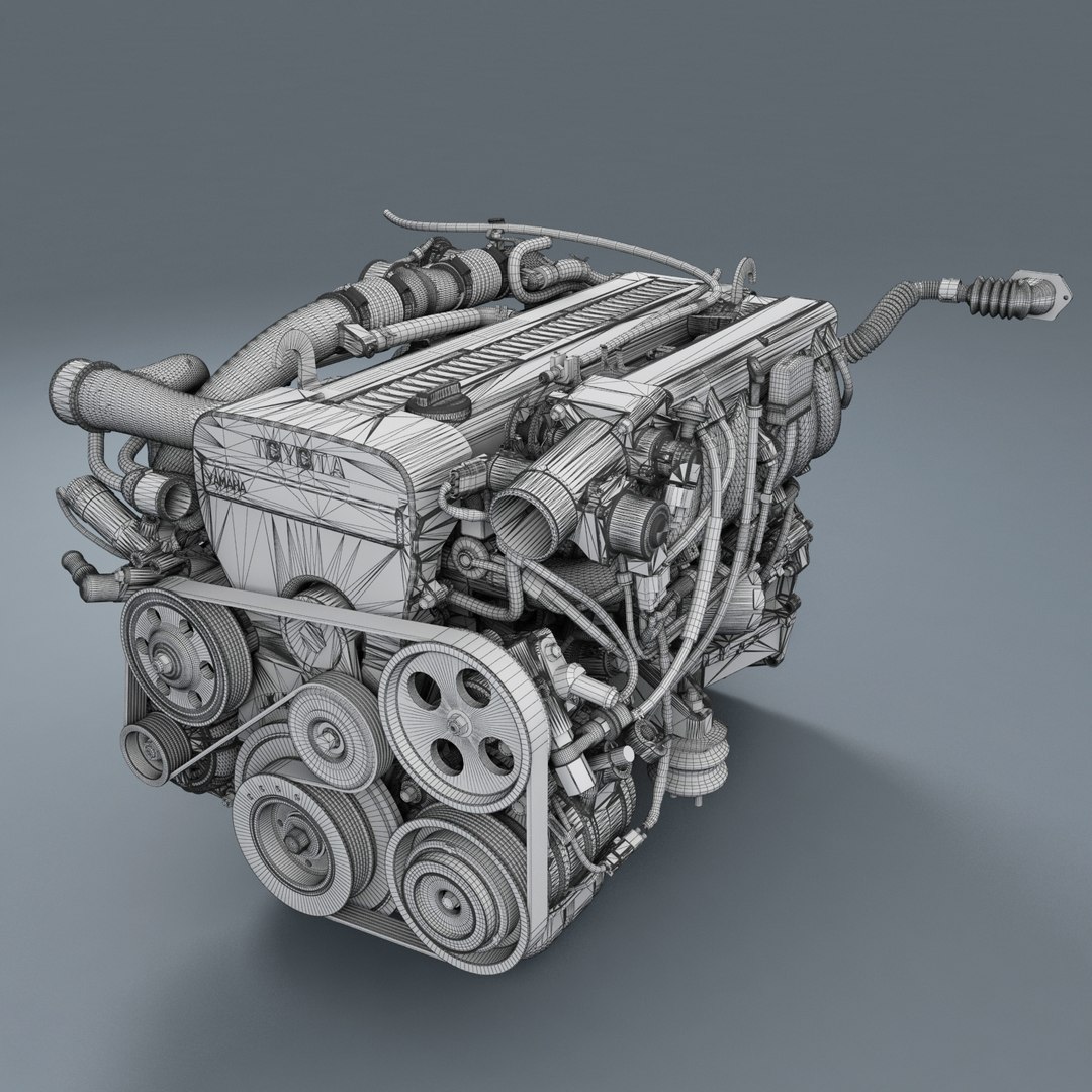 1jz-gte Engine 3d Max
