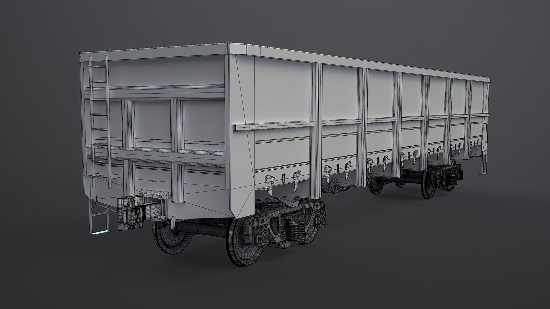 Railroad Open Wagon High Poly 3D - TurboSquid 1843145