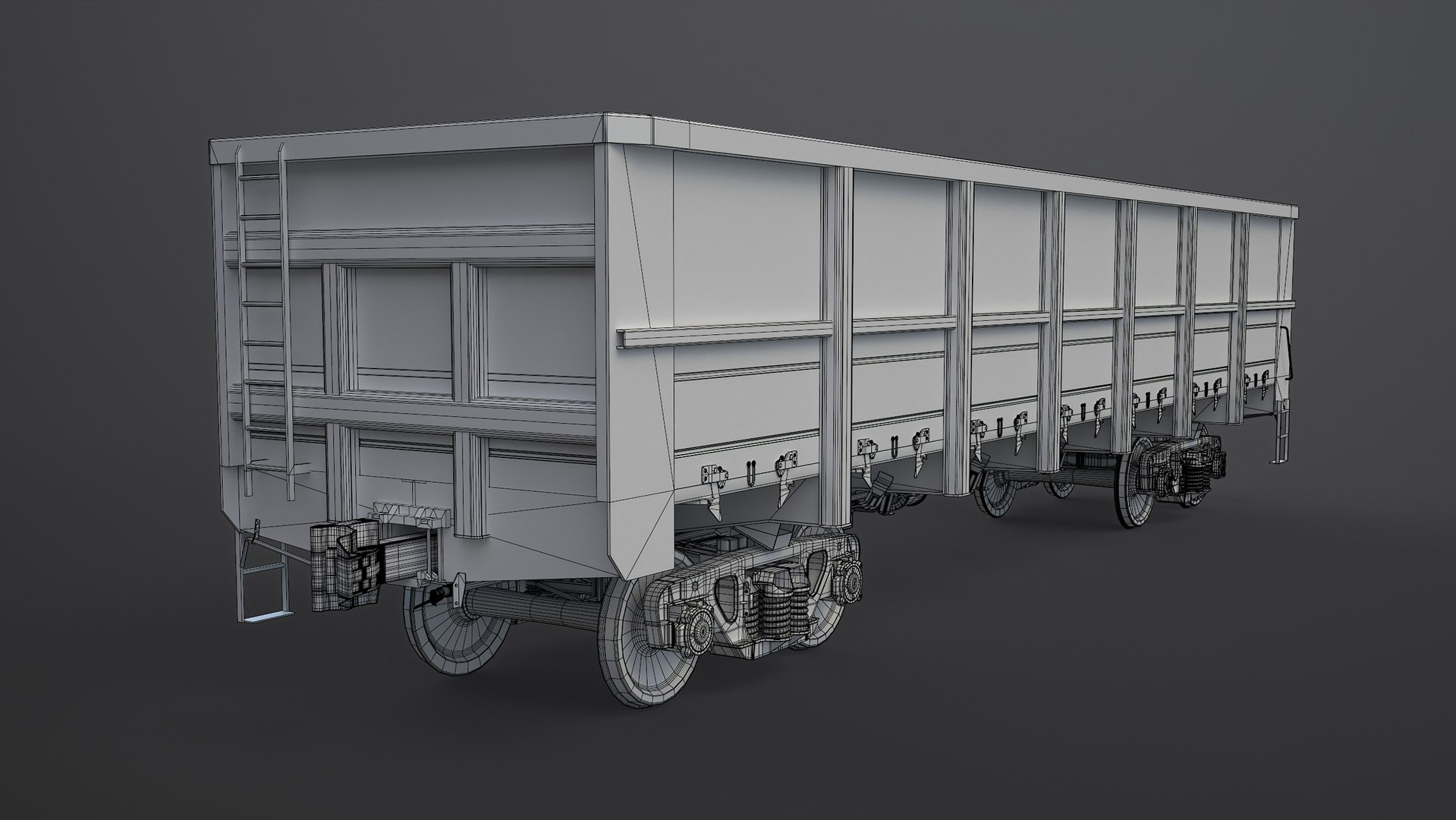Railroad Open Wagon High Poly 3D - TurboSquid 1843145
