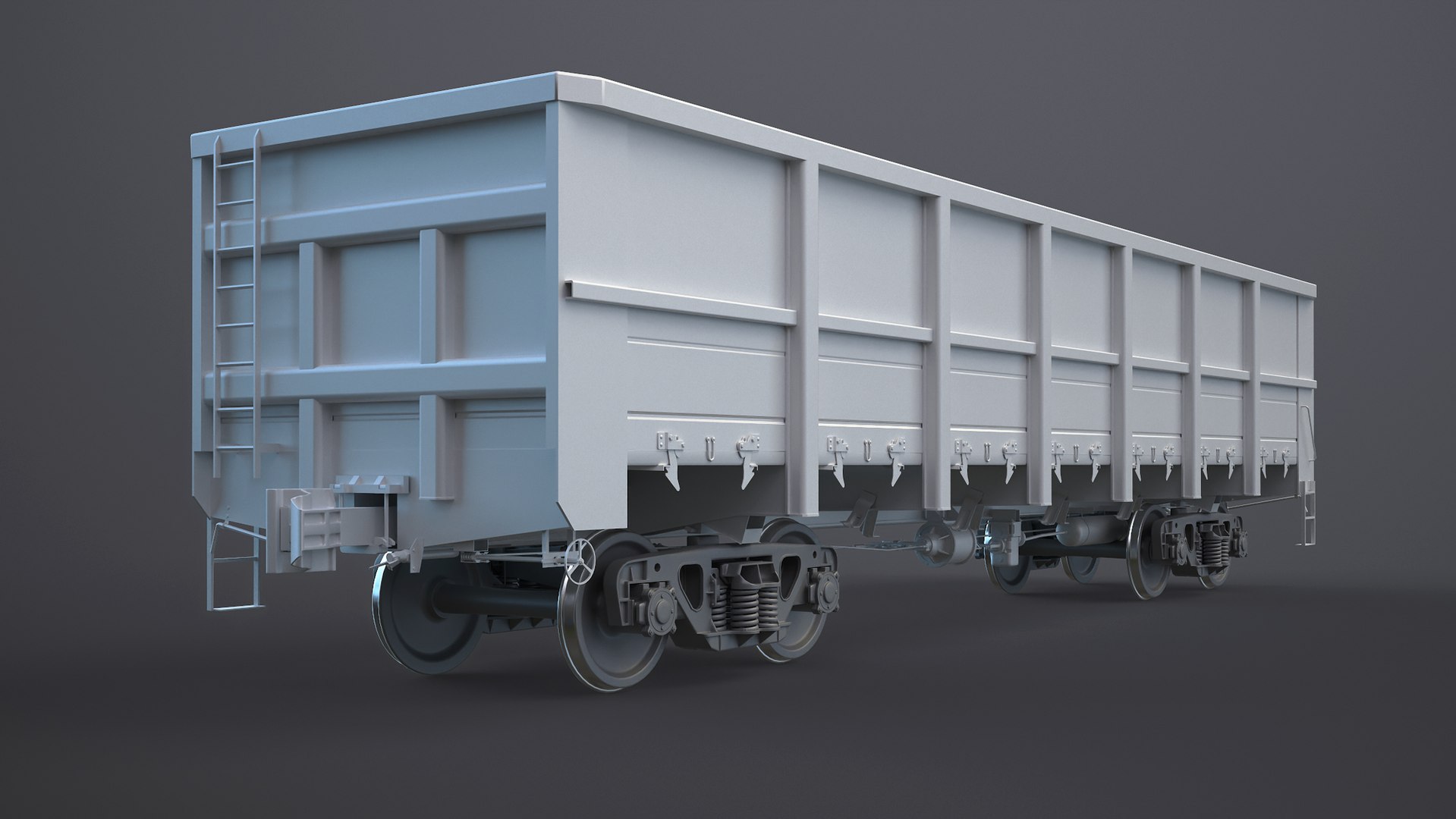Railroad Open Wagon High Poly 3D - TurboSquid 1843145