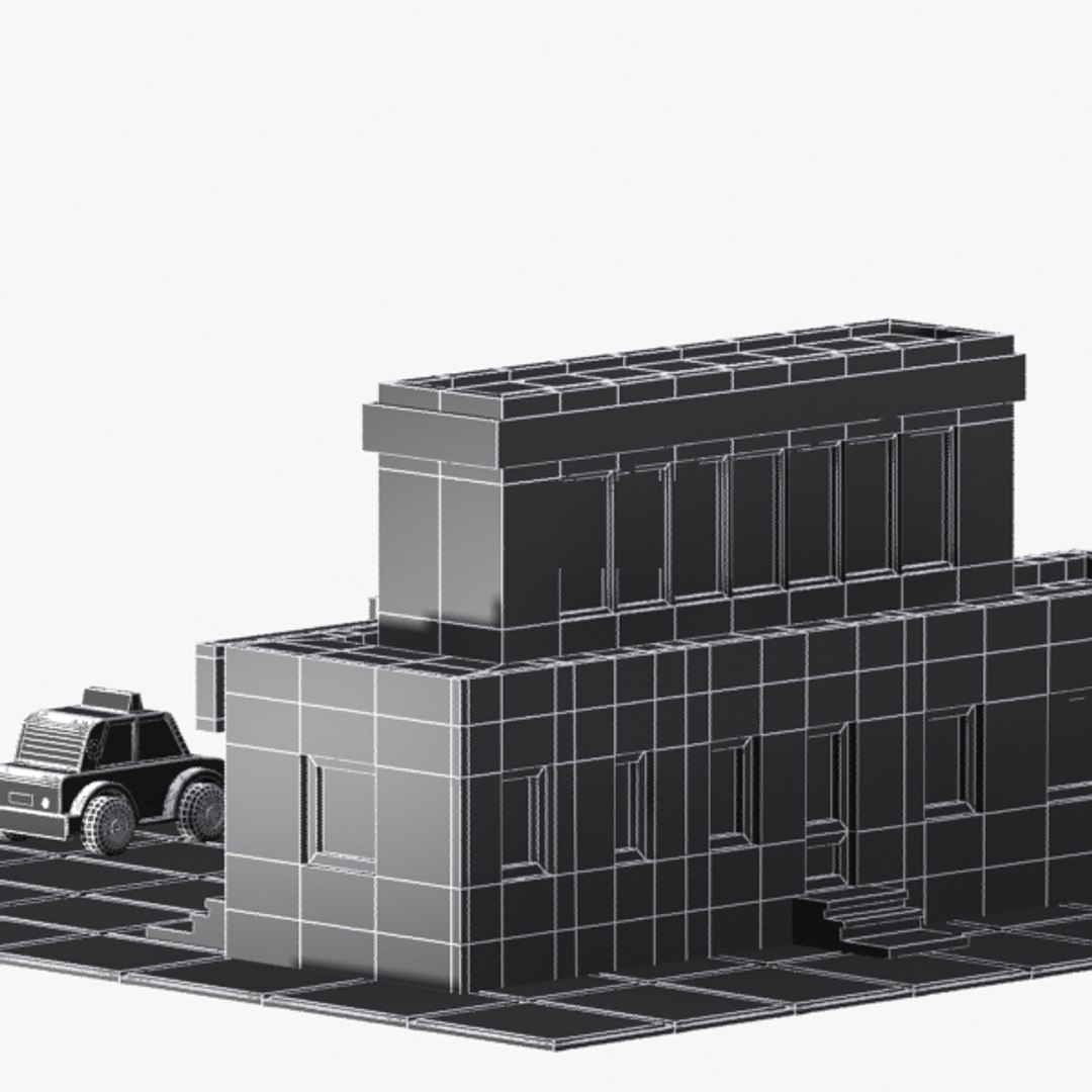 Police Station 3d Model