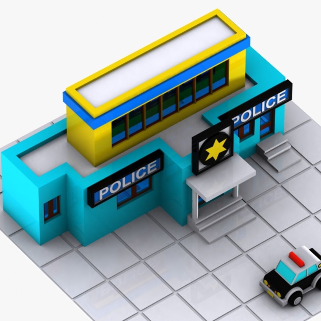 Police Station 3d Model
