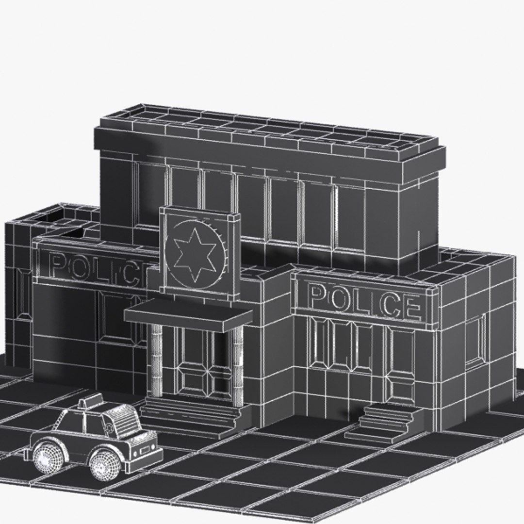 Police Station 3d Model