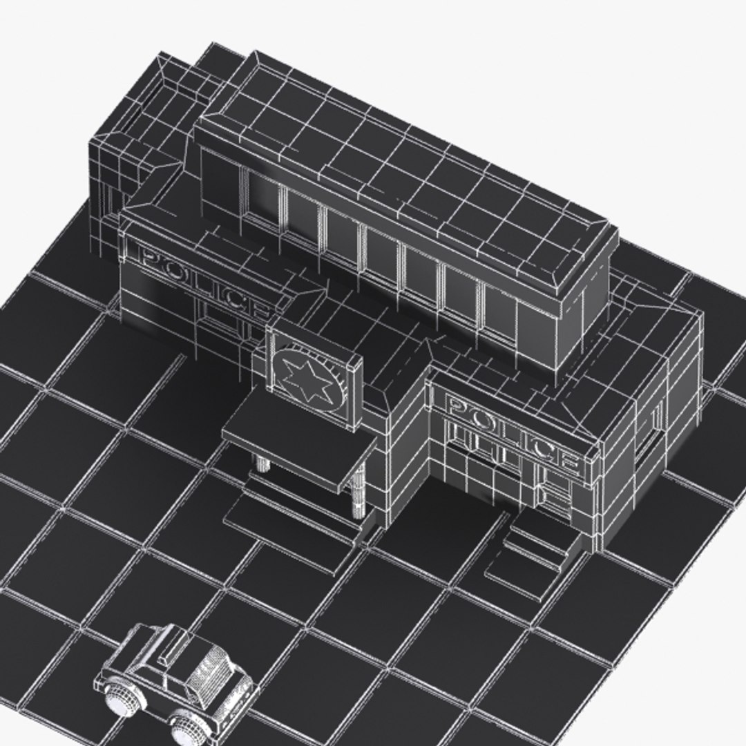 Police Station 3d Model