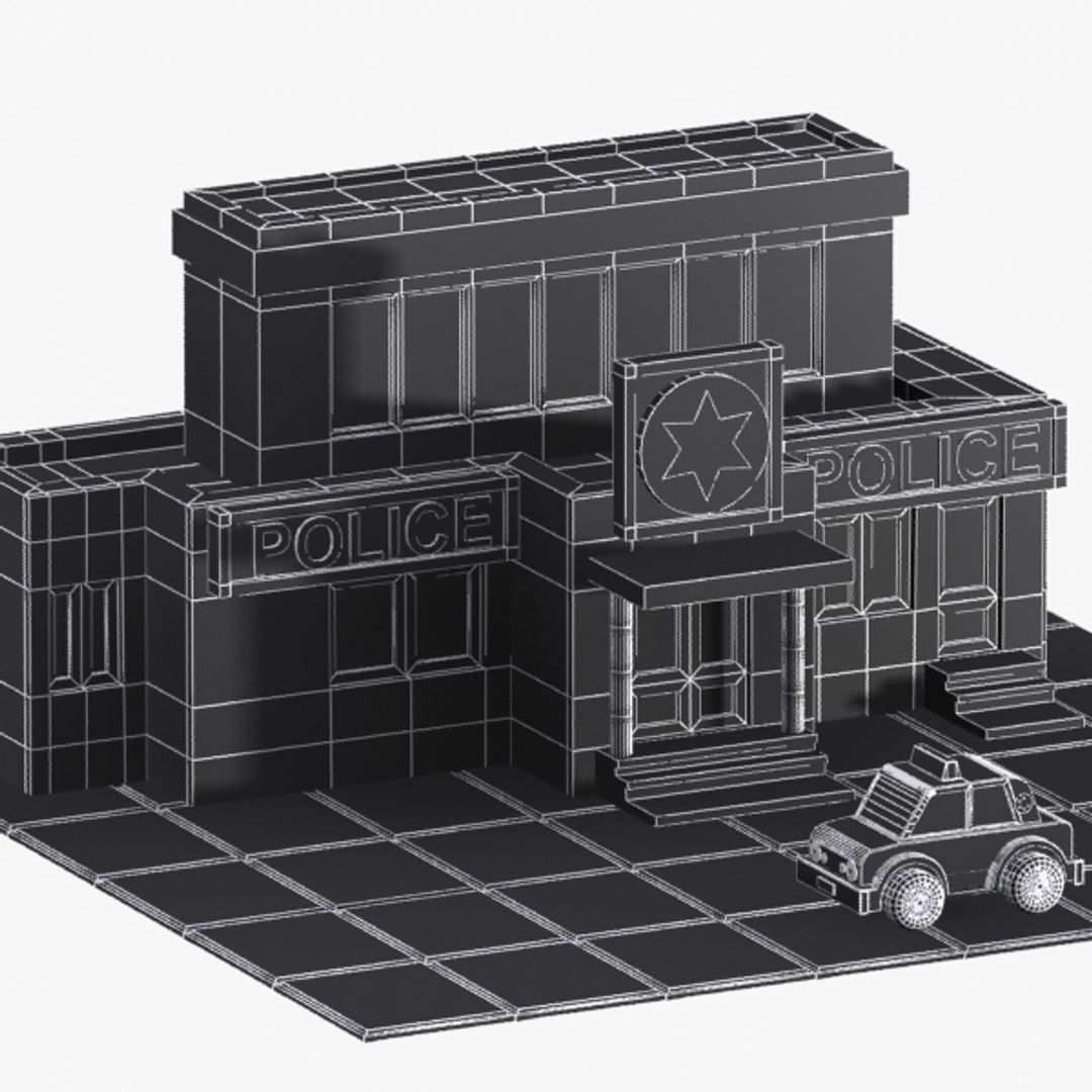 Police Station 3d Model