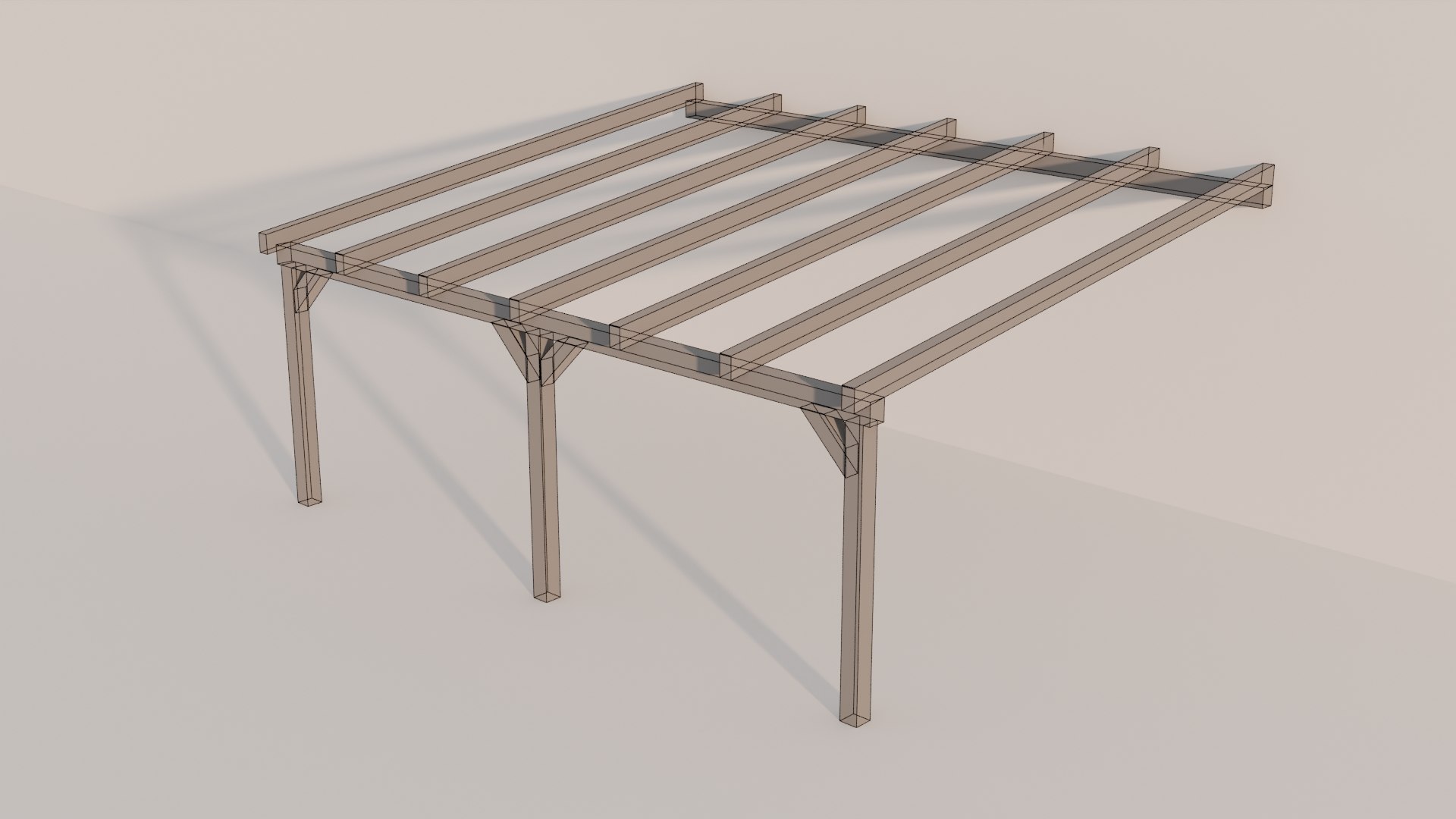 Pergola 5x6m 3D model - TurboSquid 1727138