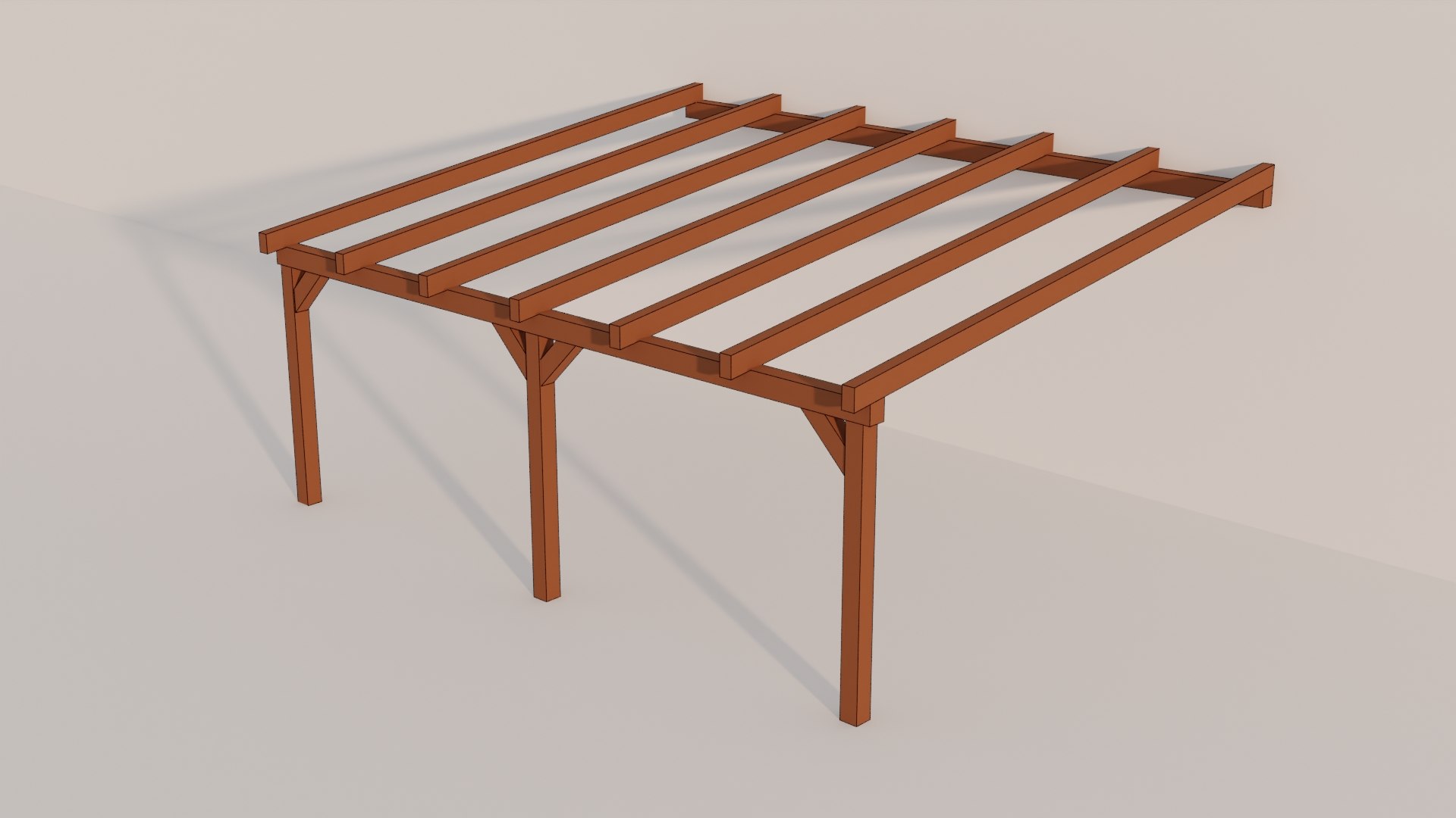 Pergola 5x6m 3D model - TurboSquid 1727138
