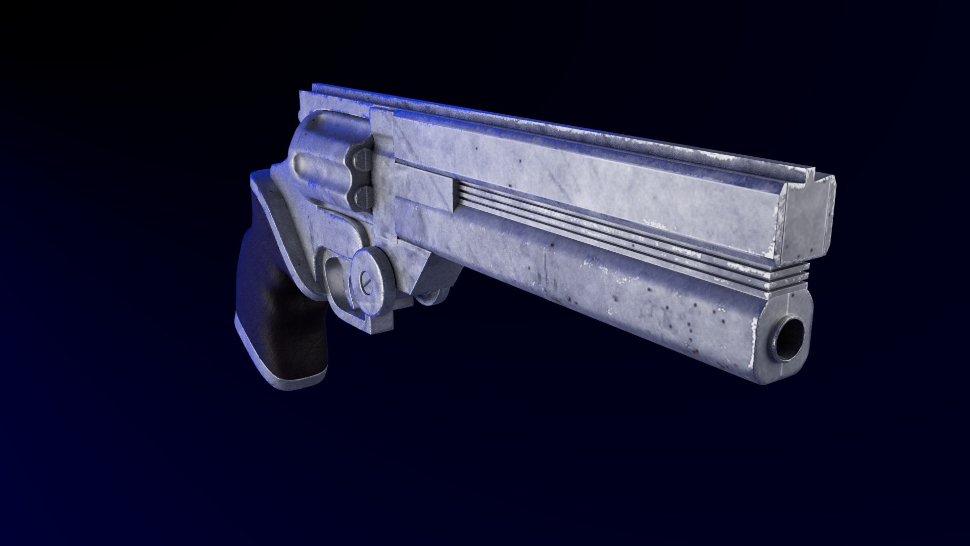 Sci-fi Revolver With A Heavy Steel Serpent Silver Gun Vash The Stampede ...