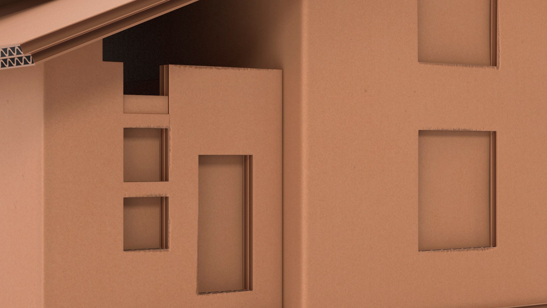 Cardboard House Replica 3D - TurboSquid 2207105