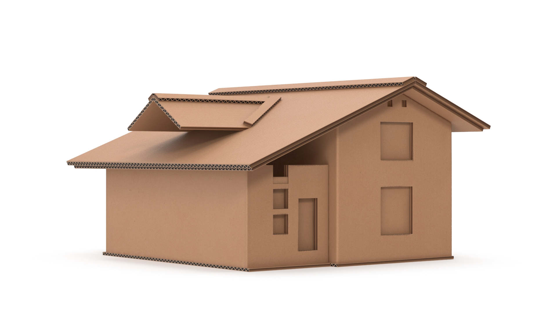 Cardboard House Replica 3D - TurboSquid 2207105