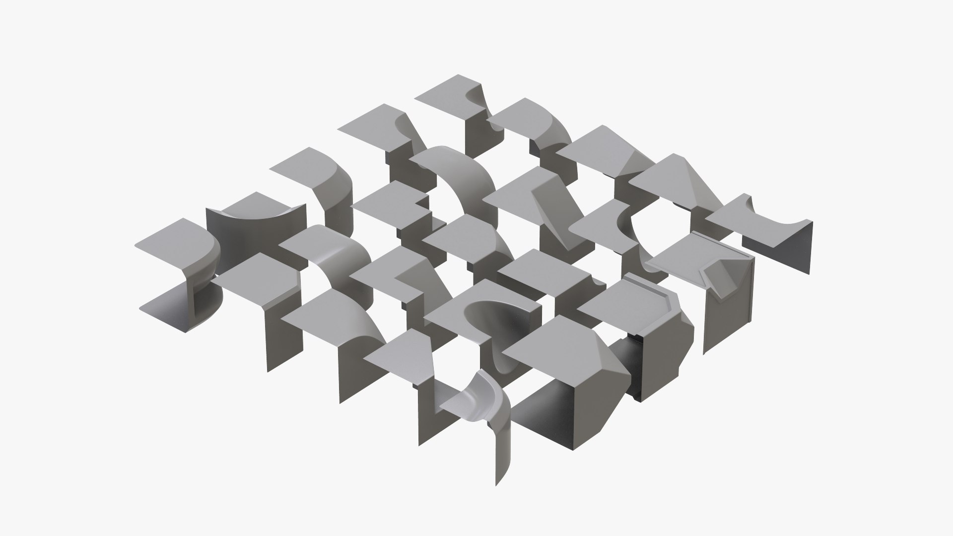 Corners Design Collection Model - TurboSquid 2100617