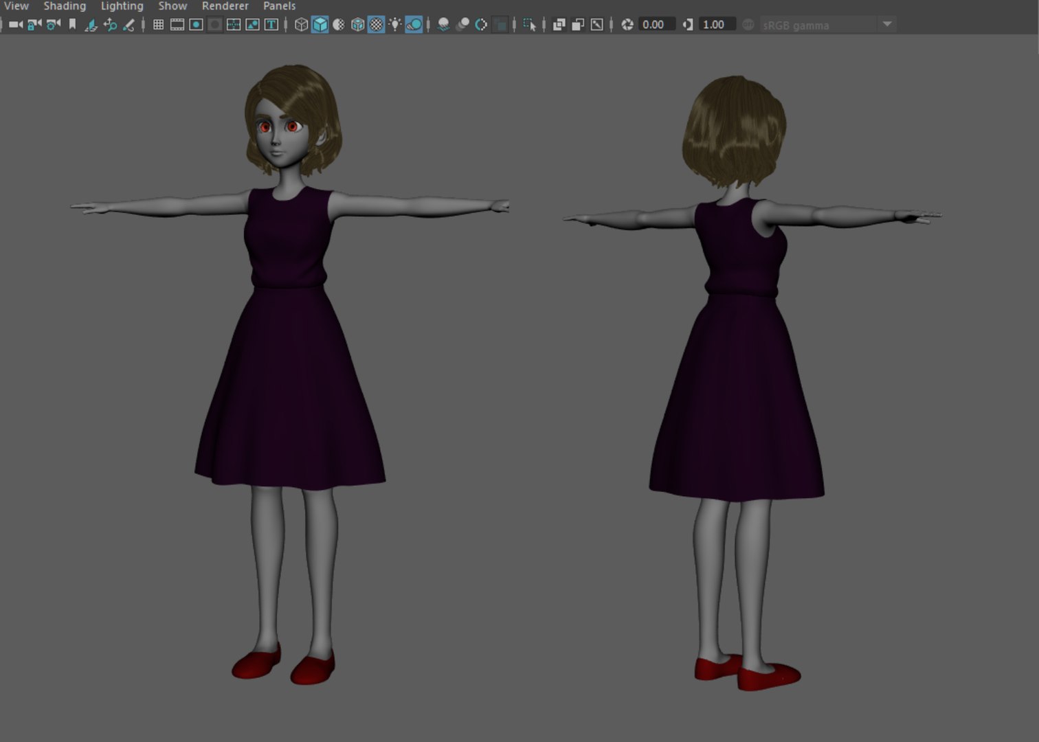 Cartoon teenager girl rigged 3D model - TurboSquid 1629253