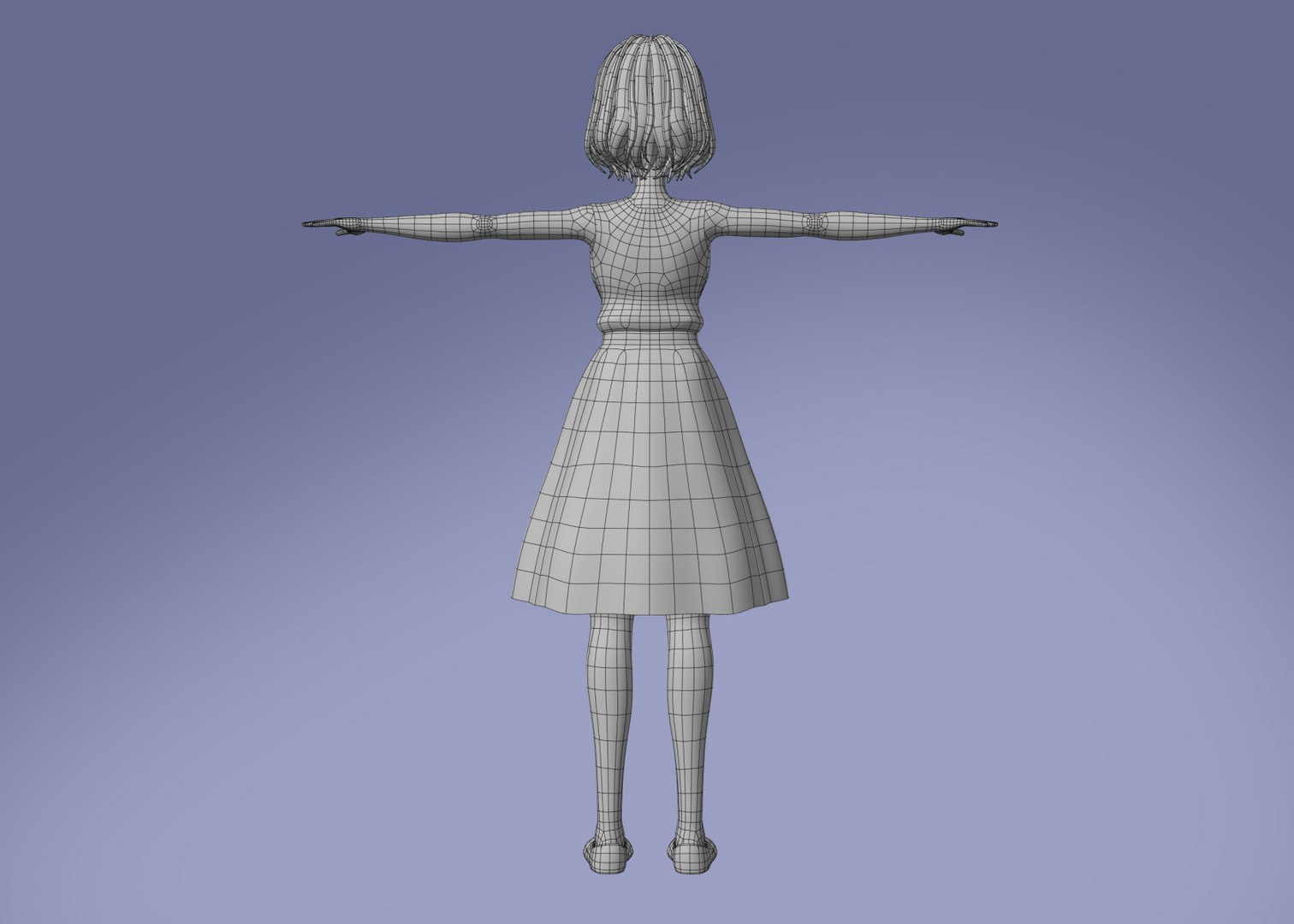 Cartoon teenager girl rigged 3D model - TurboSquid 1629253