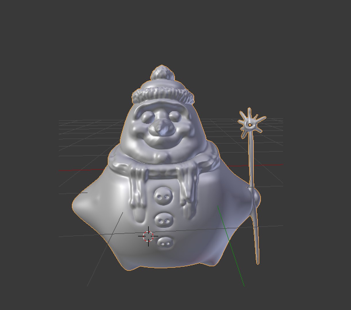 Xmas Snowman Model - TurboSquid 1240544
