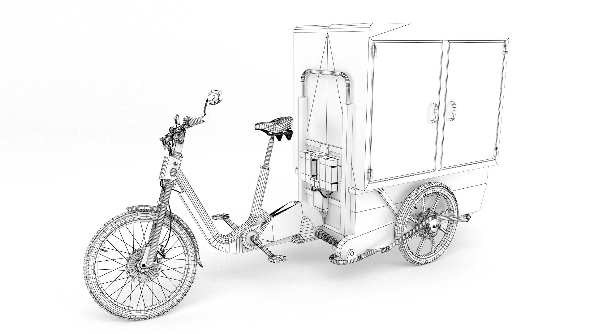 DHL Delivery Bike 3D - TurboSquid 2136346