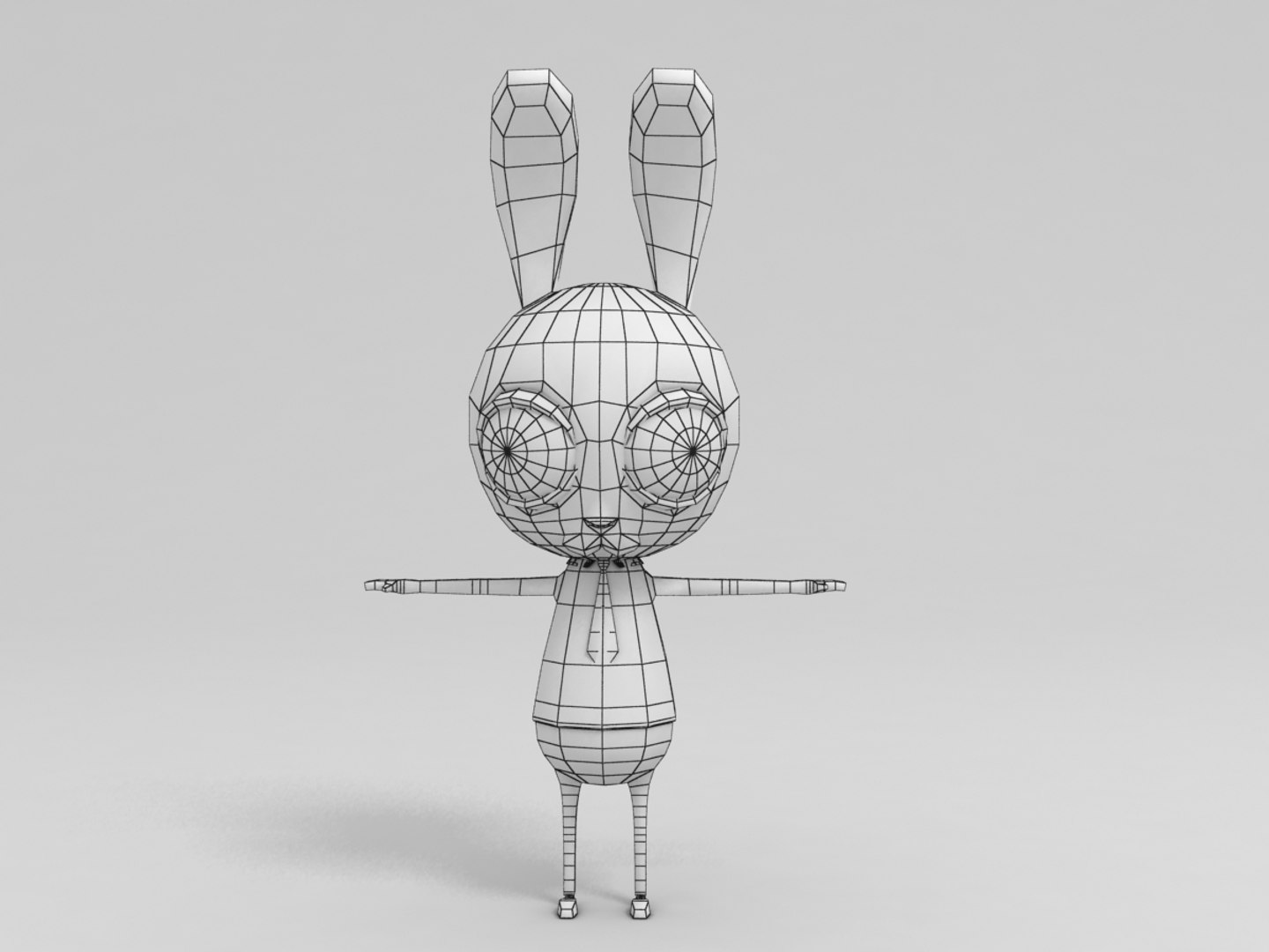 Mr Rabbit Cartoon 3D Model - TurboSquid 1213175