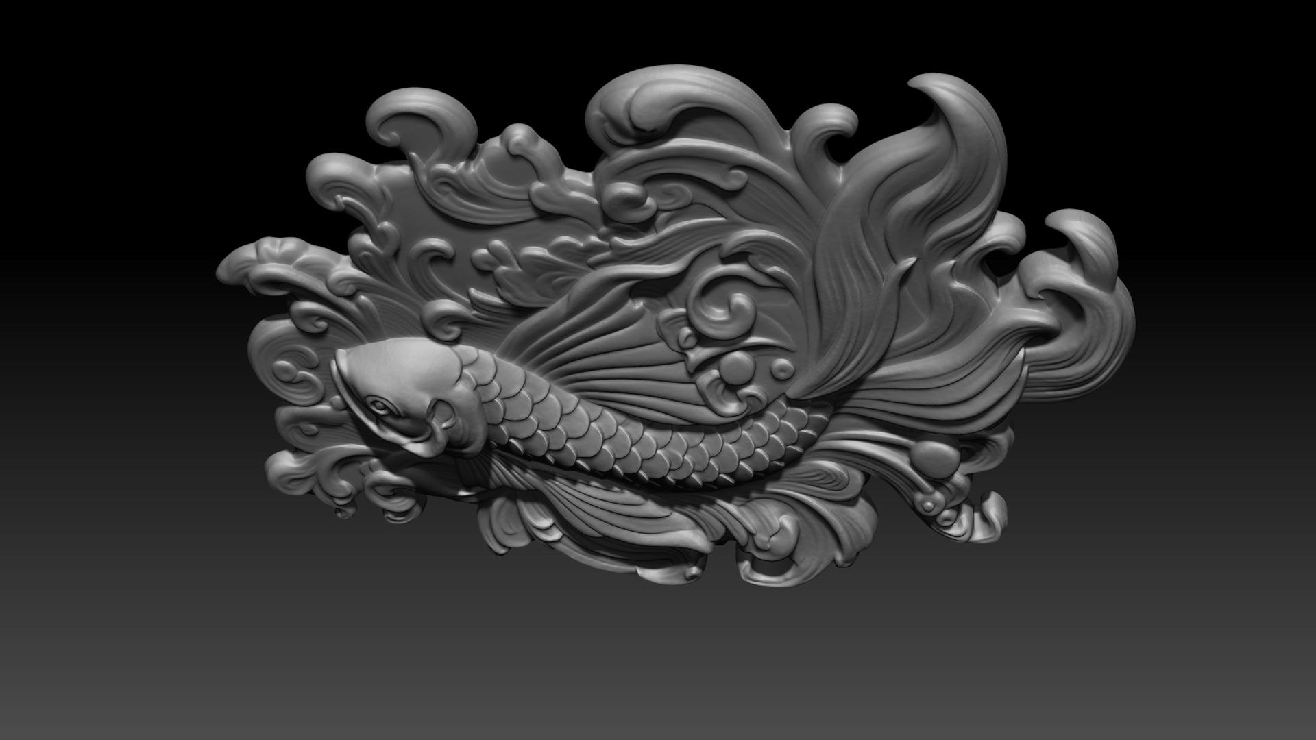 Bas Relief Fish 01 240506 3D Print Model 3D - TurboSquid 2291074