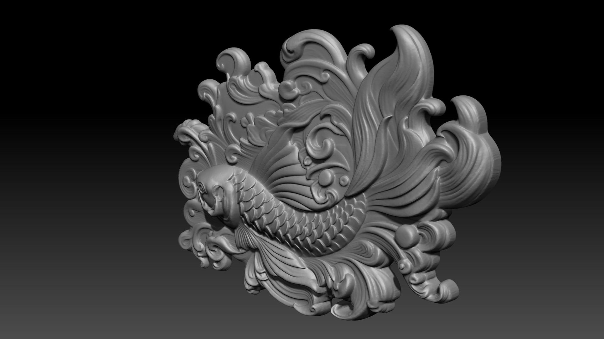 Bas Relief Fish 01 240506 3D Print Model 3D - TurboSquid 2291074