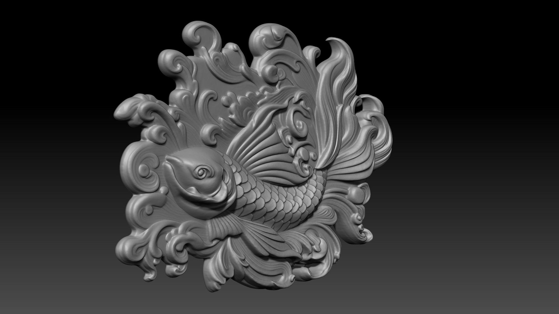 Bas Relief Fish 01 240506 3D Print Model 3D - TurboSquid 2291074