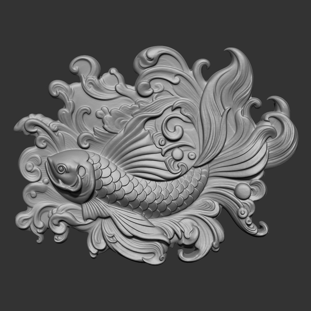 Bas Relief Fish 01 240506 3D Print Model 3D - TurboSquid 2291074