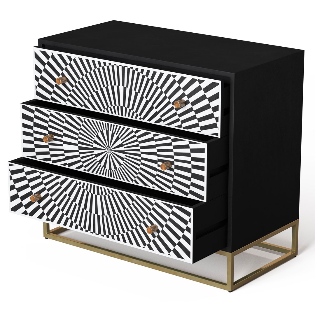 3D VICAL Chest Of Drawers Rust - TurboSquid 2174281