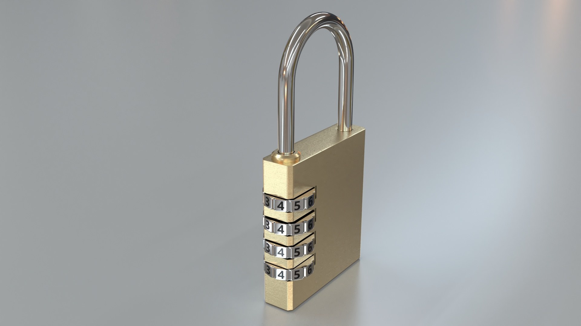 3D Combination Padlock - TurboSquid 1810731