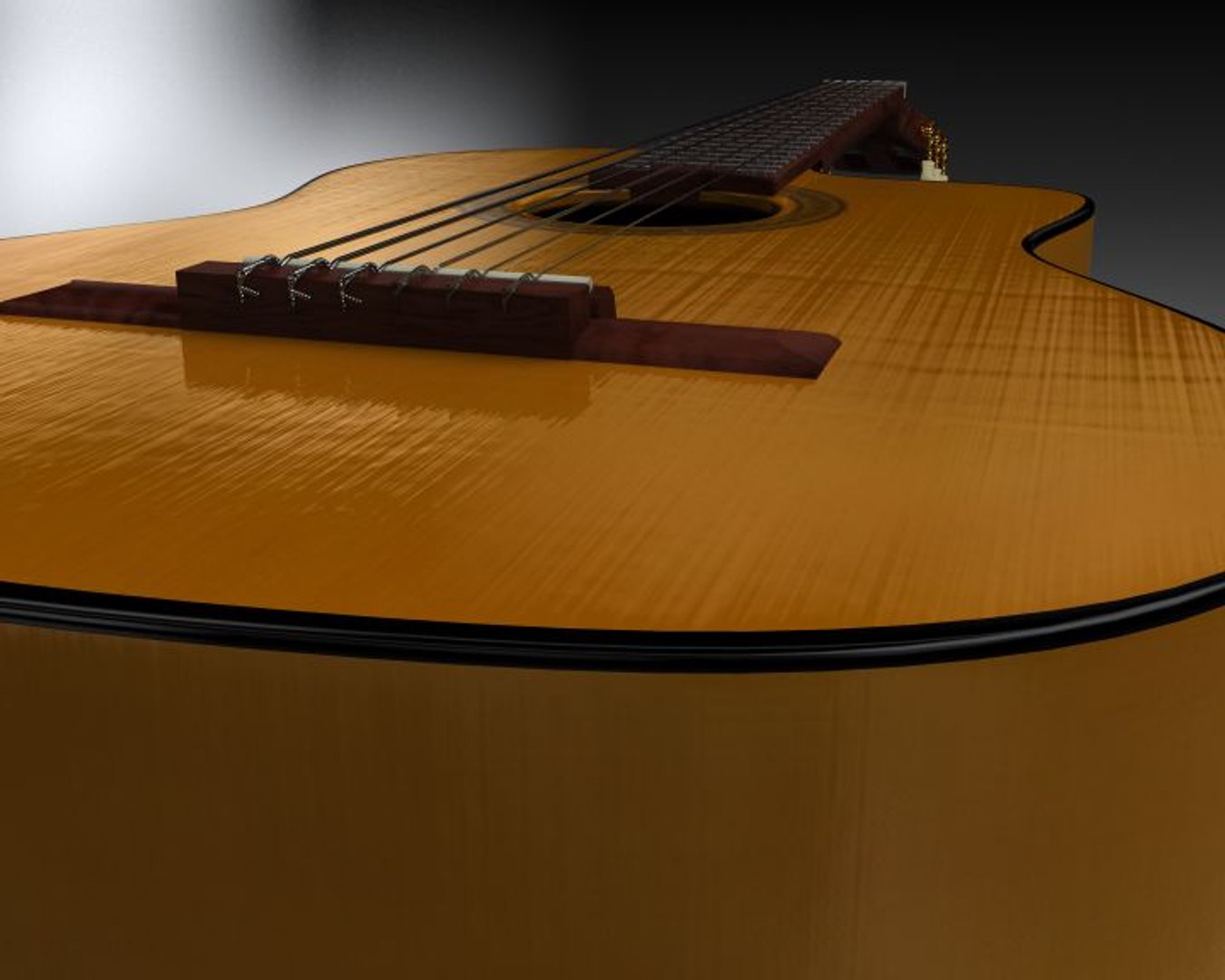 3d classic acoustic guitar model