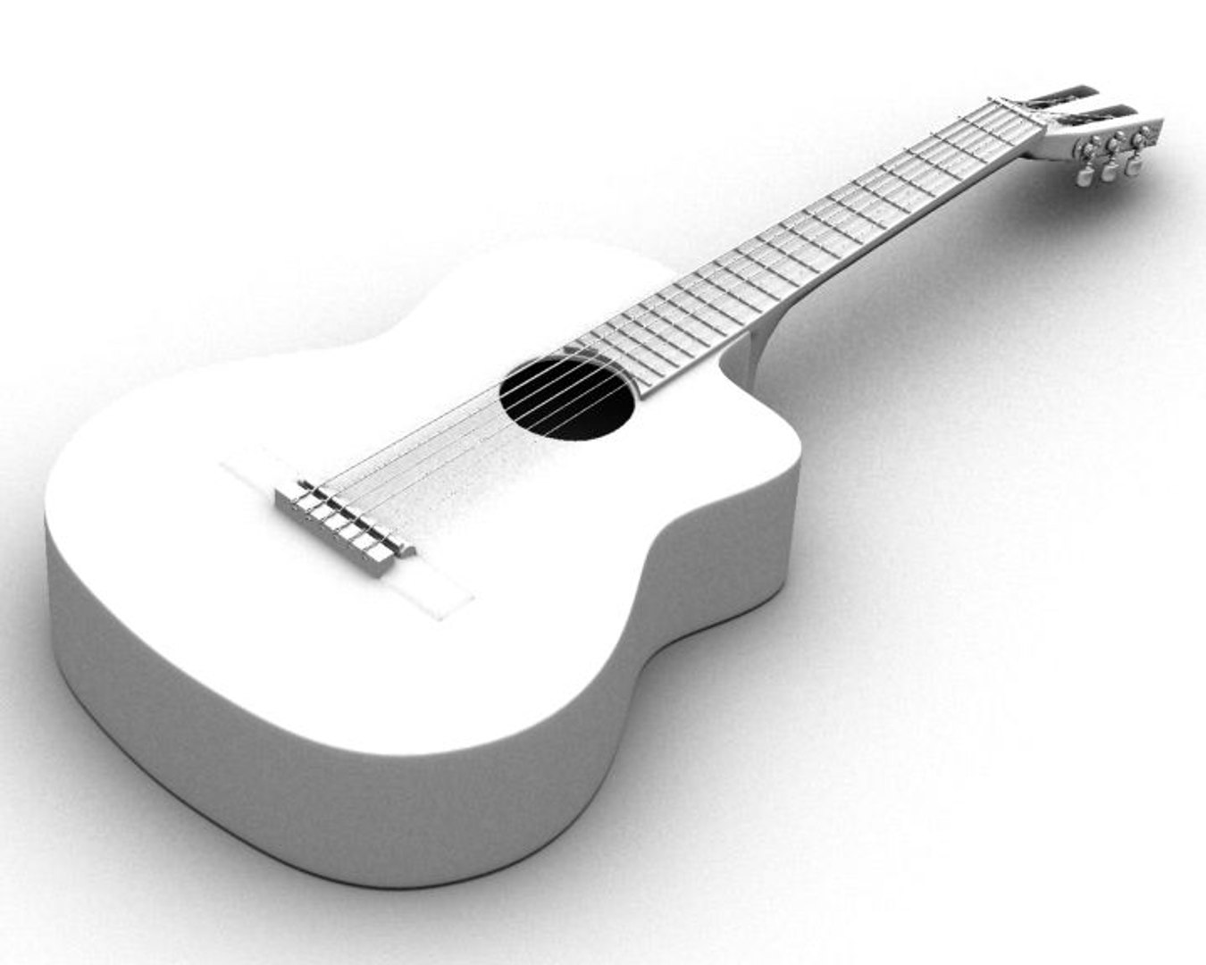 3d classic acoustic guitar model