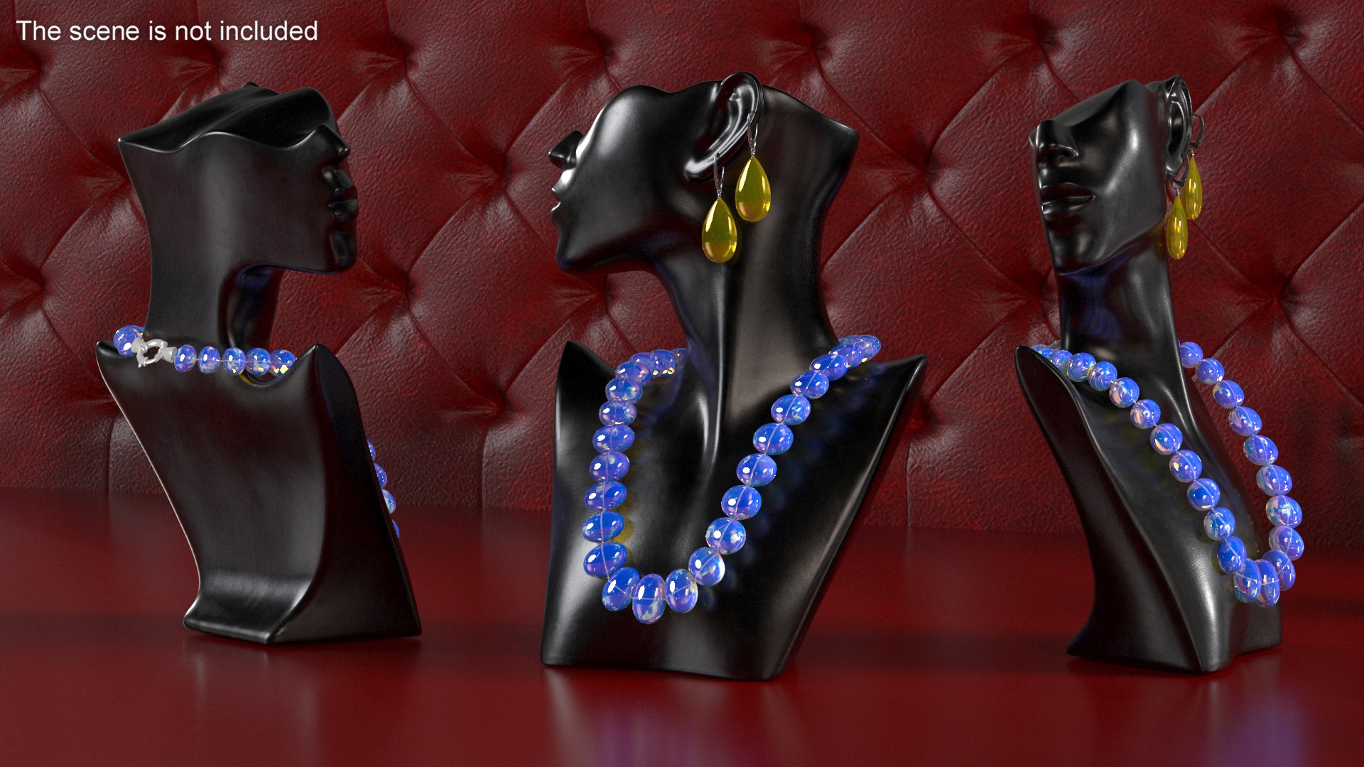 Bust Display With Jewelry 3D Model - TurboSquid 2302684
