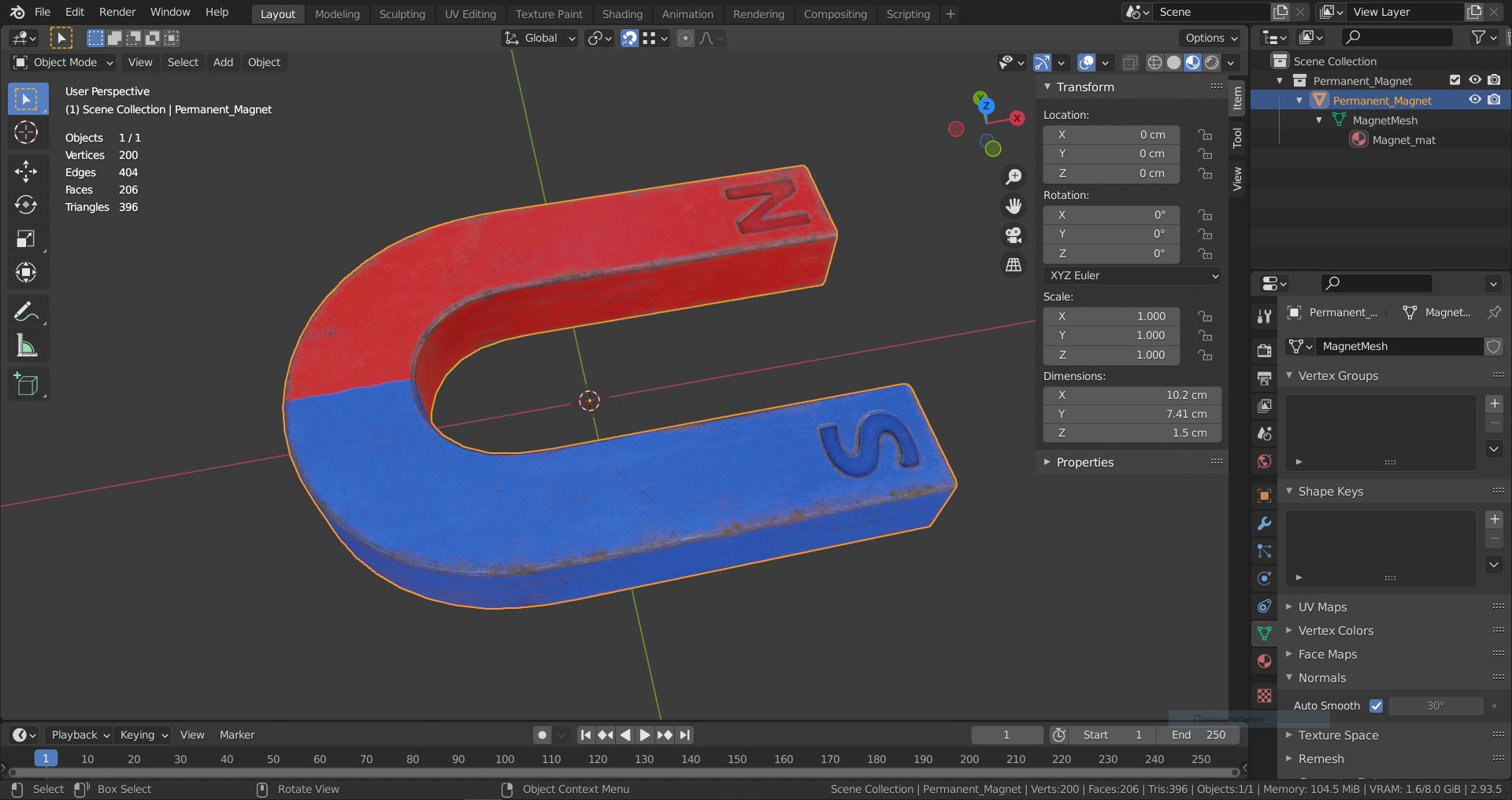 Permanent Magnet 3D Model - TurboSquid 1802195