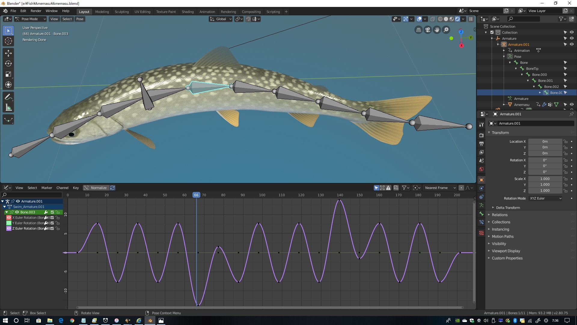 American Amemasu 3d Model