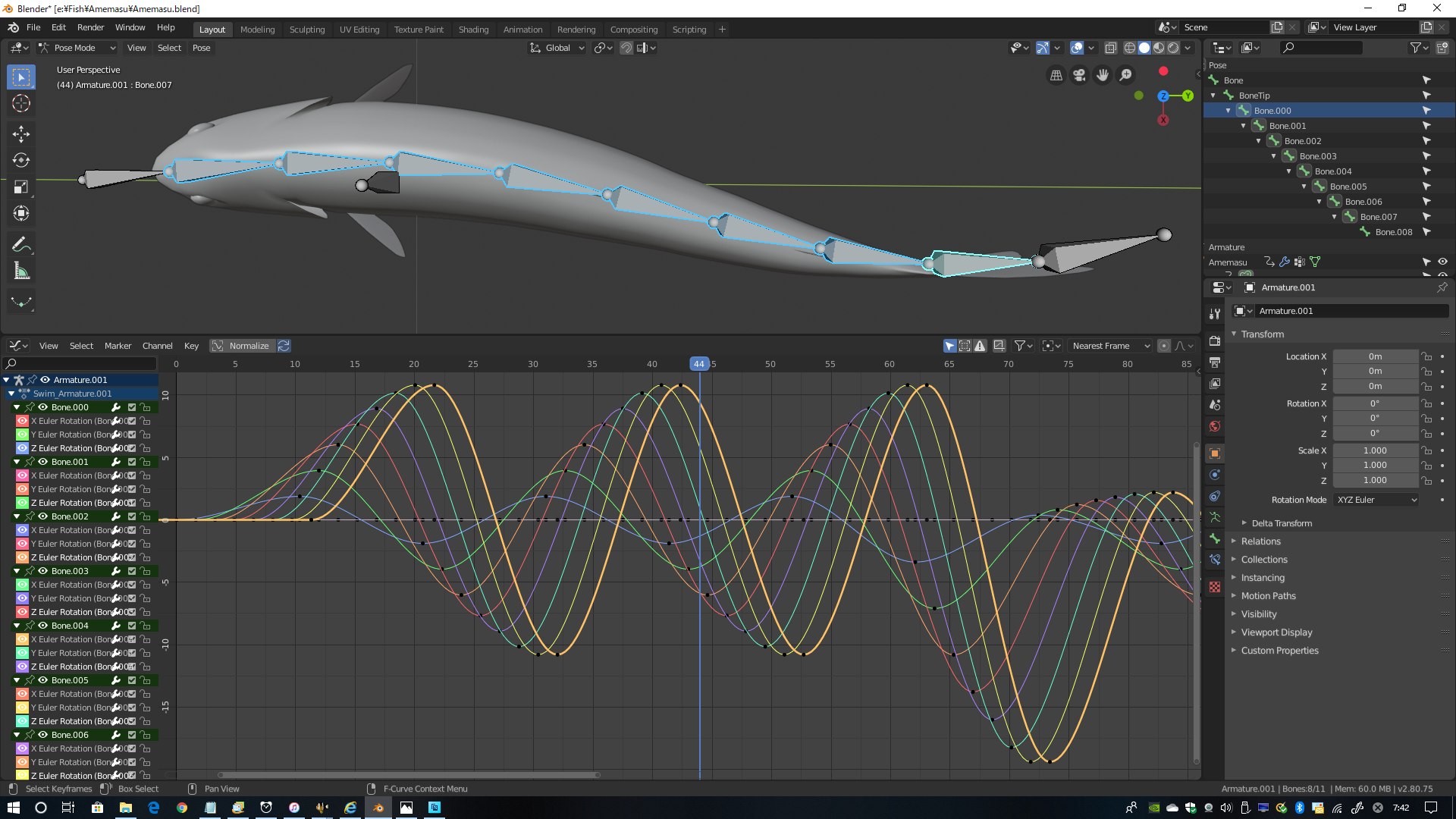 American Amemasu 3d Model