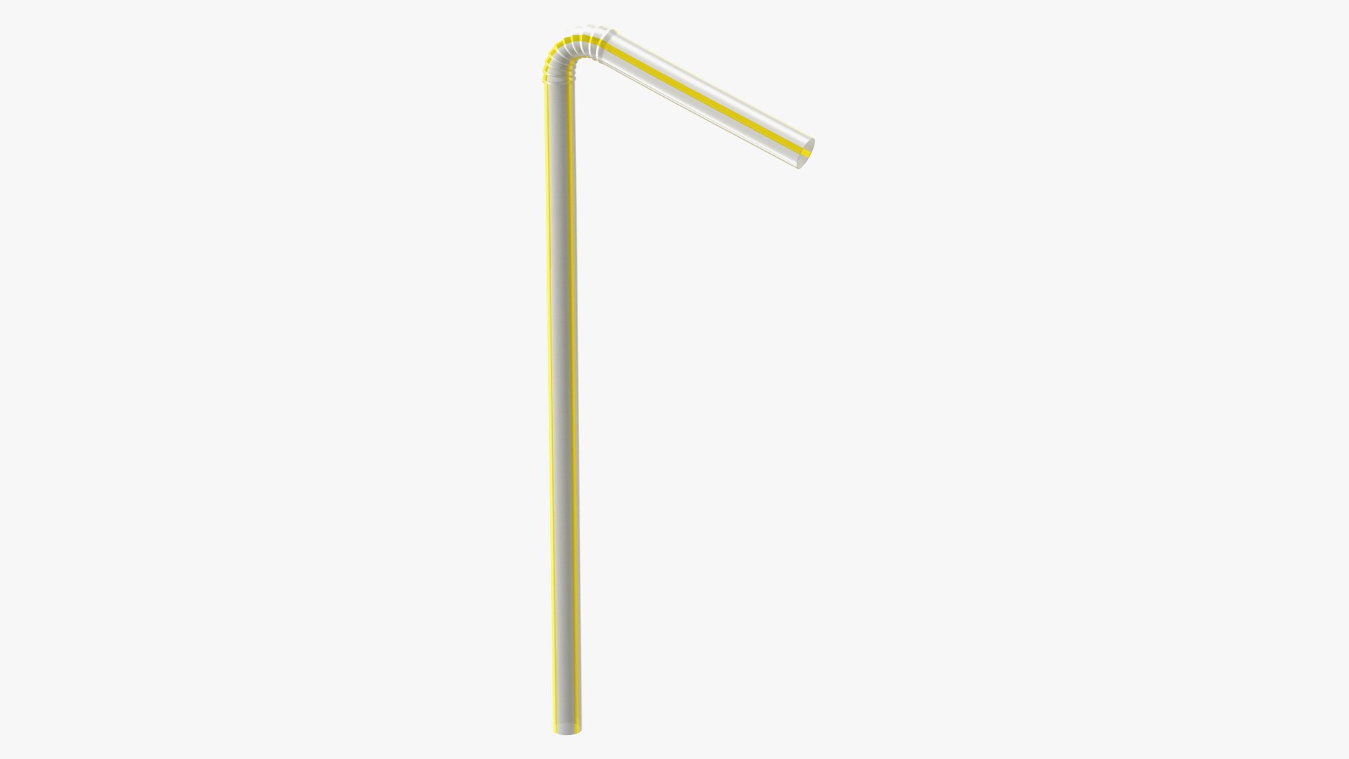 Bendy Plastic Drinking Straw Striped 3D model - TurboSquid 1799609