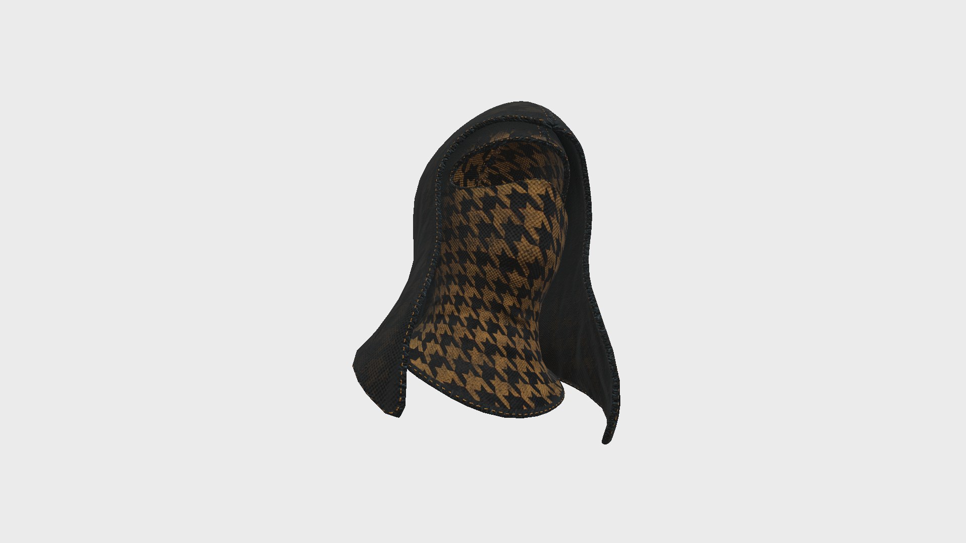 Ninja Assassin Hood 01 Black Brown - Character Design Fashion 3D model ...