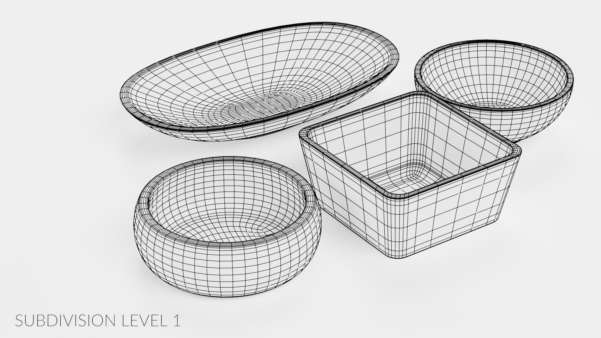 Bamboo bowls 3D model - TurboSquid 1502322